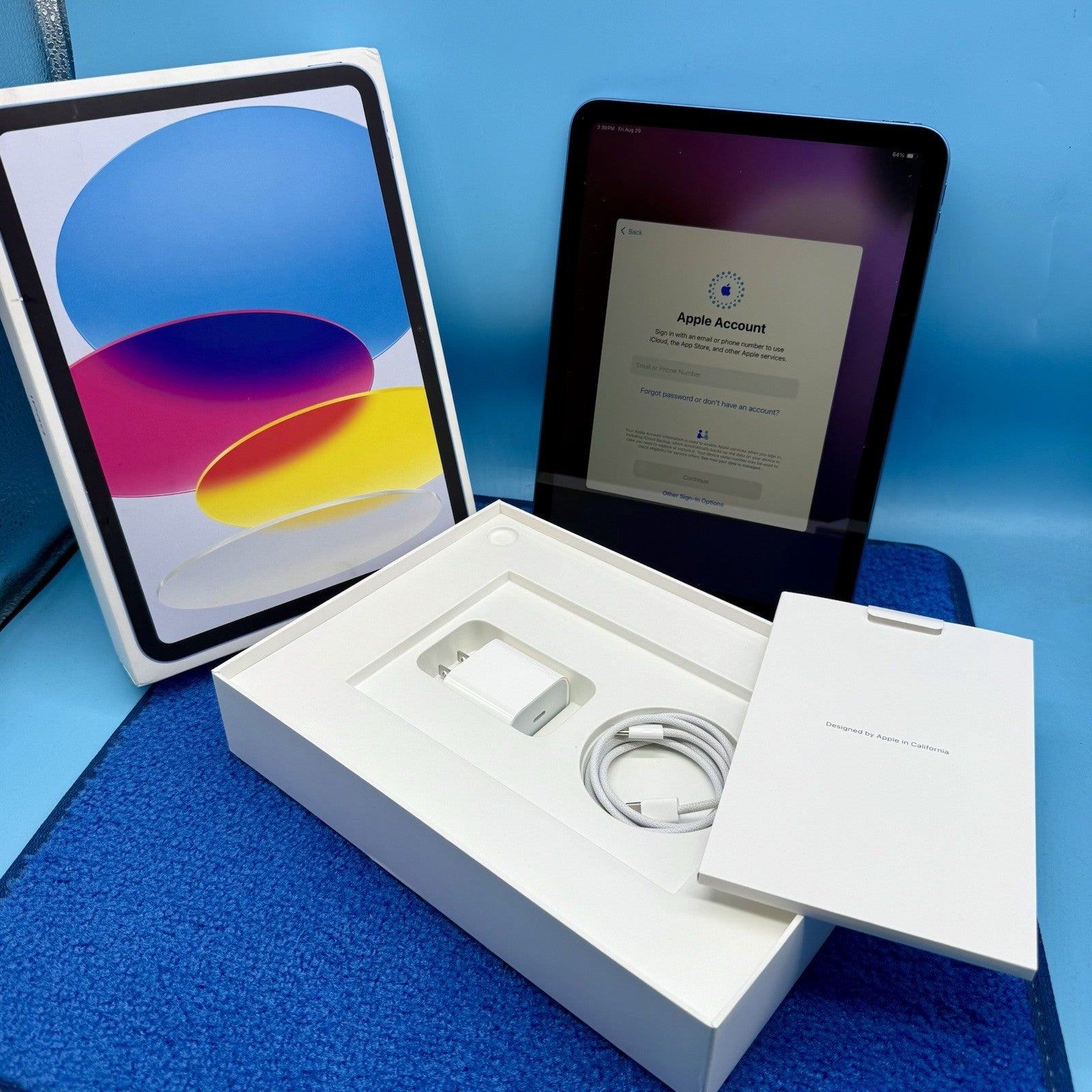 Apple iPad 11" A16 chip Wi-Fi Tablet 256GB SSD Blue MD4H4LL/A 2025 Mod ...