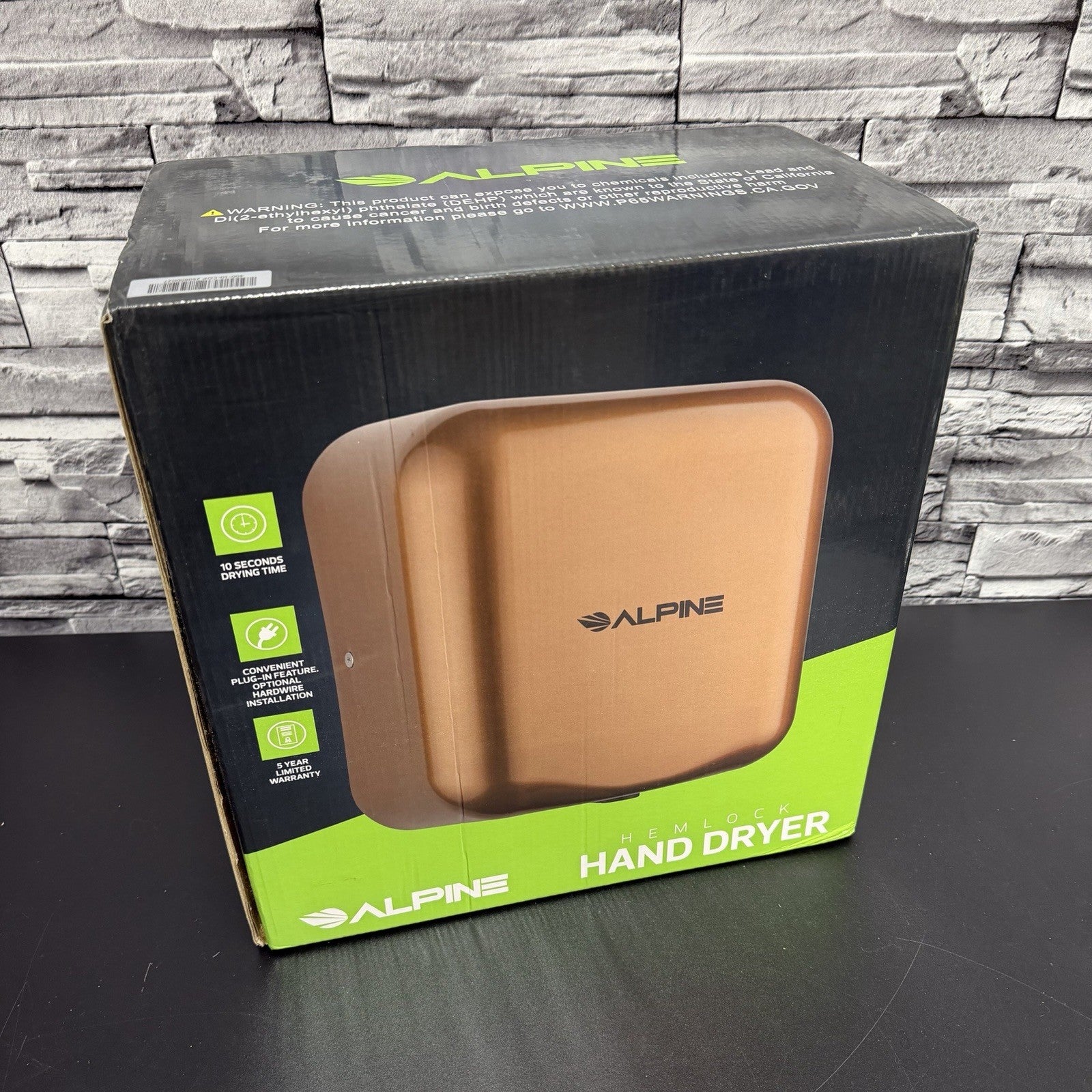Alpine Hemlock Hand Dryer in Brushed Stainless 40010SSB Corded 110V 18 ...